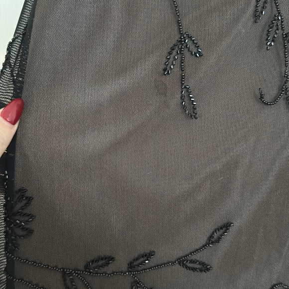 Nina Austin | Dresses | Vintage 9s Nina Austin Sheer Lined Beaded Dress | Poshmark